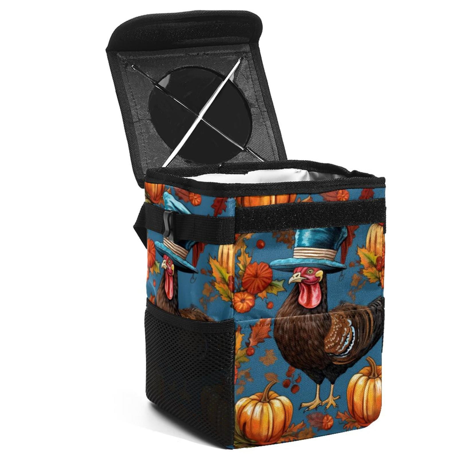 Turkey Foldable Mini Trash Can for Car with Lid, Leak-proof Hanging ...