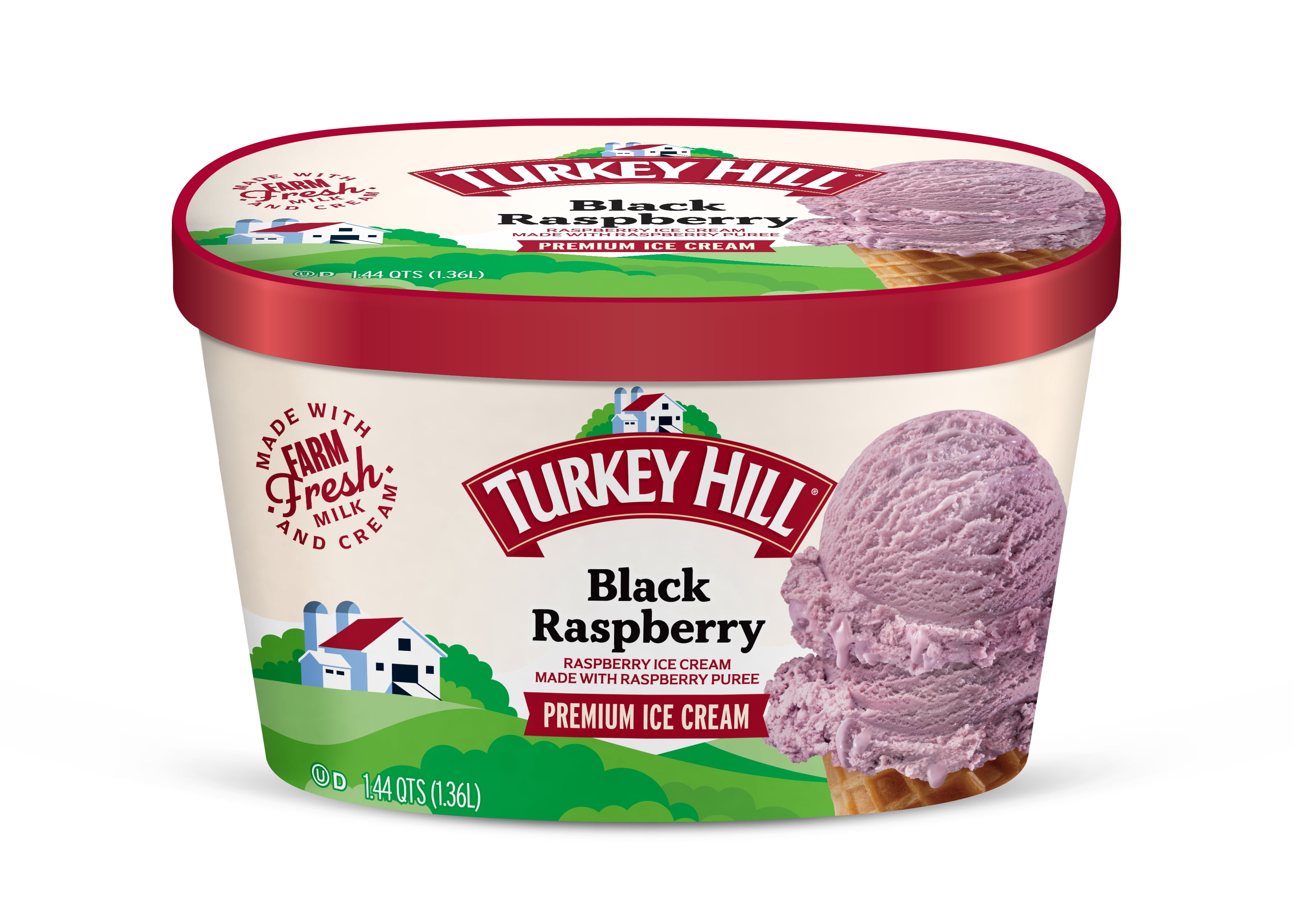 Turkey Hill Black Raspberry Premium Ice Cream 46 fl oz made with farm ...