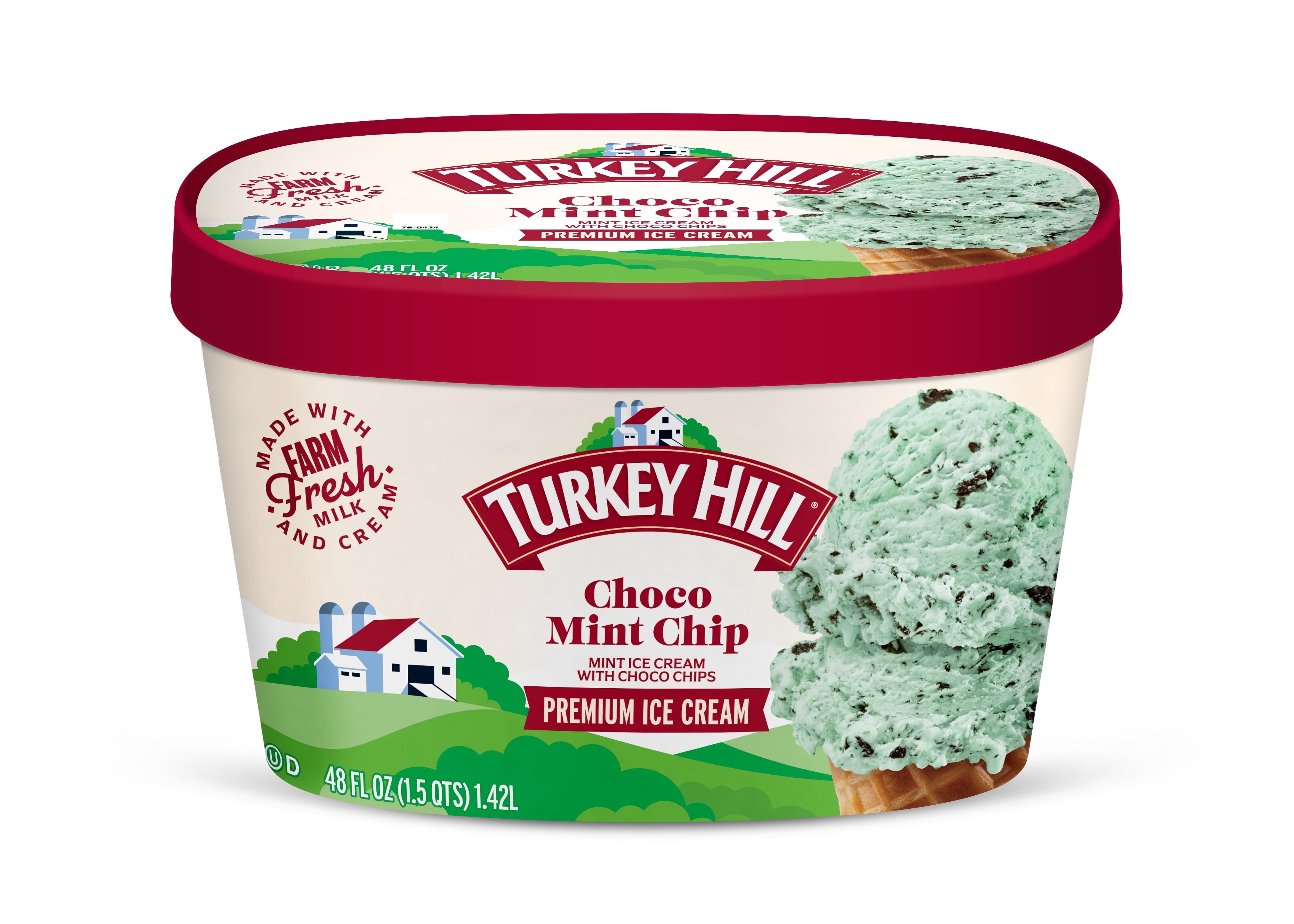 Turkey Hill Choco Mint Chip Premium Ice Cream, 48 fl oz - Walmart.com