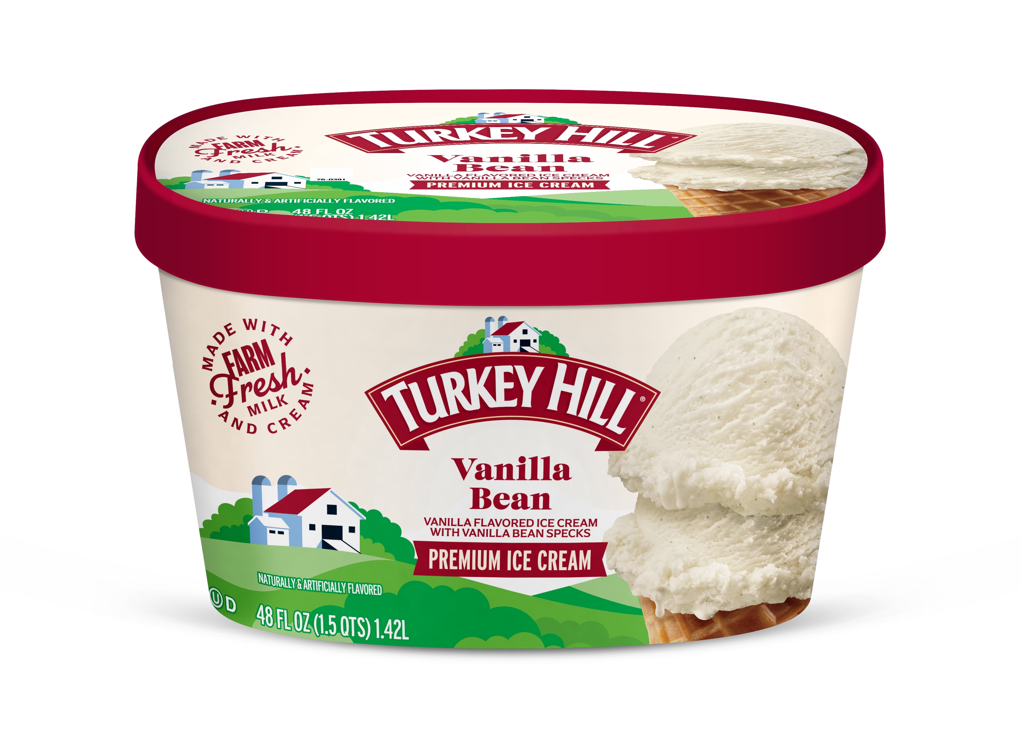Turkey Hill Vanilla Bean Premium Ice Cream, 48 fl oz - Walmart.com