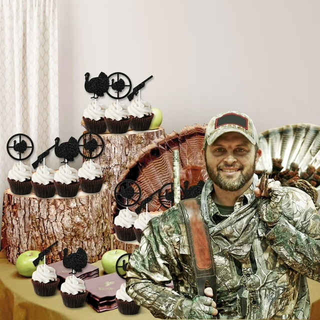 Turkey Hunting Birthday Decorations Turkey Cupcake Toppers Turkey ...