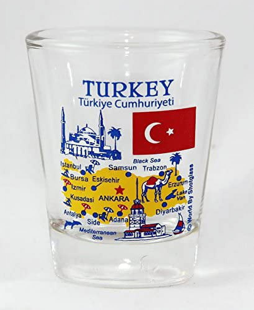 Turkey Landmarks and Icons Collage Shot Glass - Walmart.com