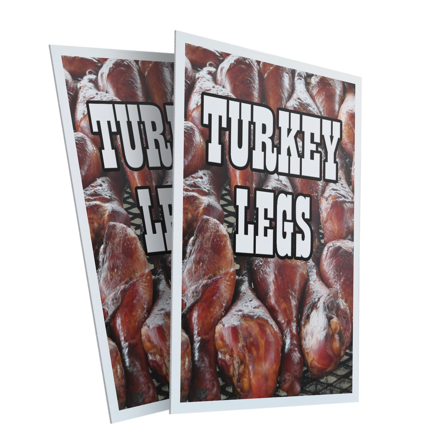 Turkey Legs (2-PACK) 24" x 36" Plastic Signs | Sign Insert 4mm ...
