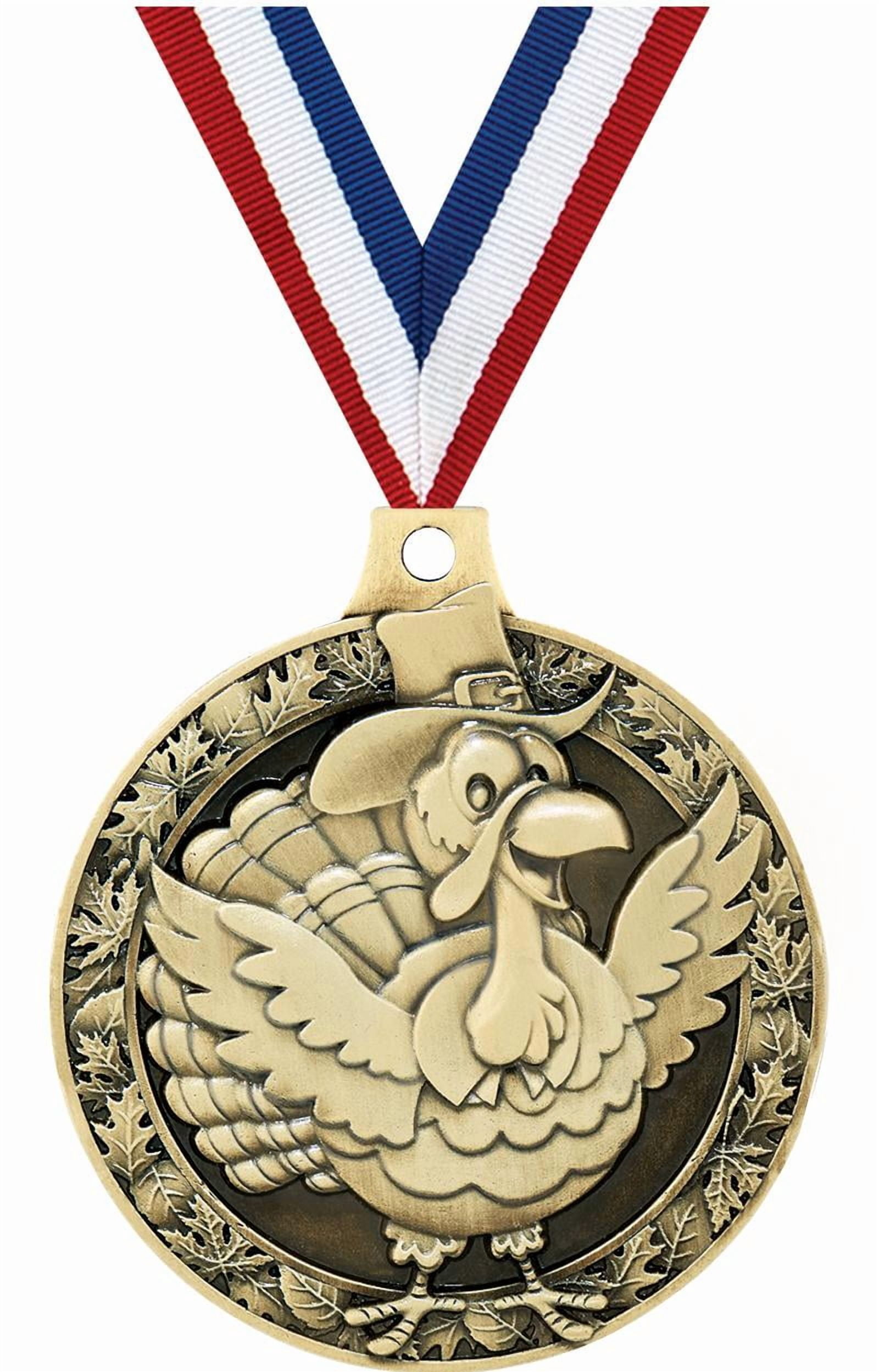 Turkey Medals, 2" Gold Diecast Turkey Medal Award 10 Pack - Walmart.com