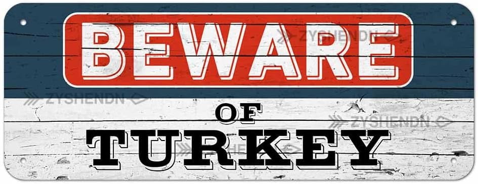 Turkey Metal Sign Beware of Turkey Signs 4"x16" Warning Signs About ...