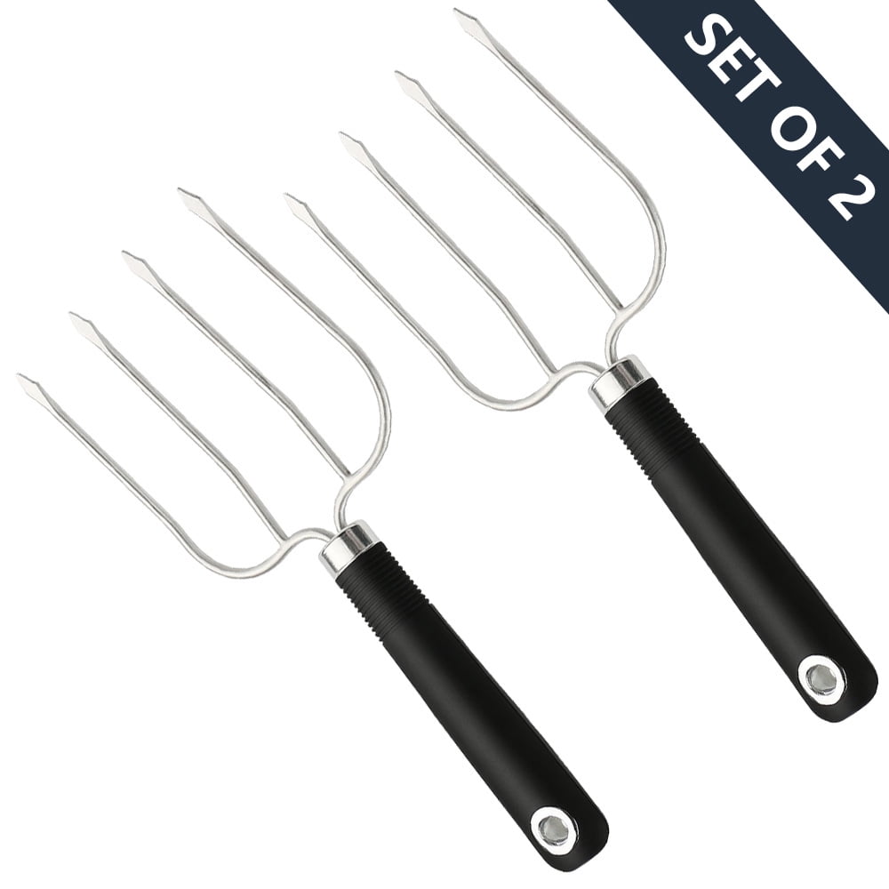 Turkey and Poultry Lifter Fork, Set of 2 Stainless Steel Cooking ...