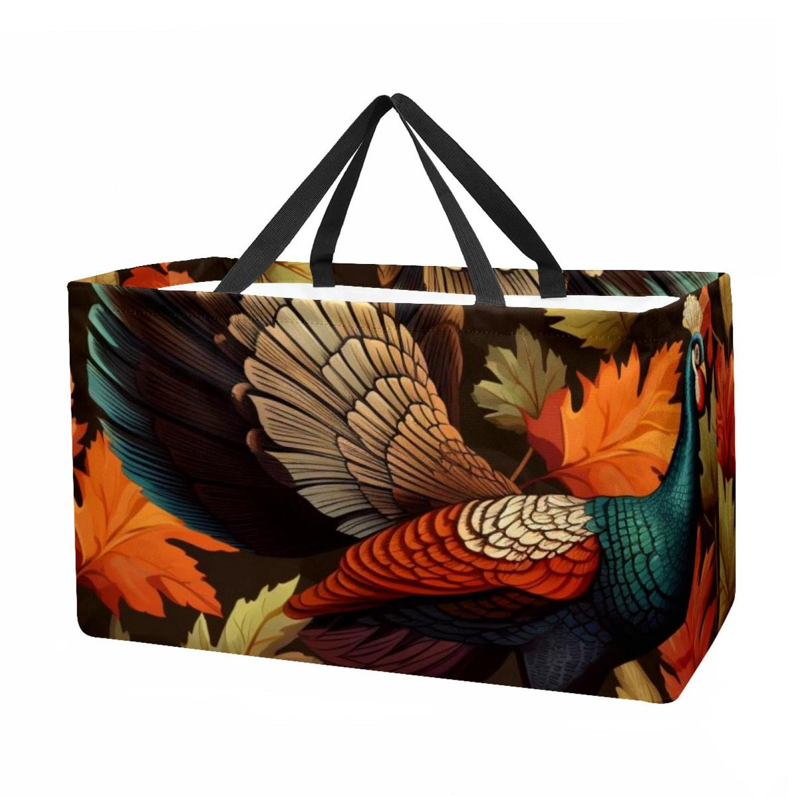 Turkey Reusable Foldable Picnic Basket Tote Bag Large Capacity Shopping ...