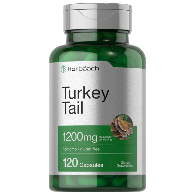 Turkey Tail Mushroom Capsules | 1200mg | 120 Count for Men and Women ...