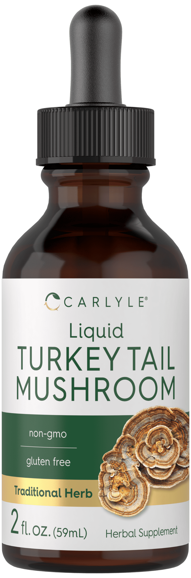 Carlyle Turkey Tail Mushroom Liquid Extract, 2 fl oz, Vegetarian ...