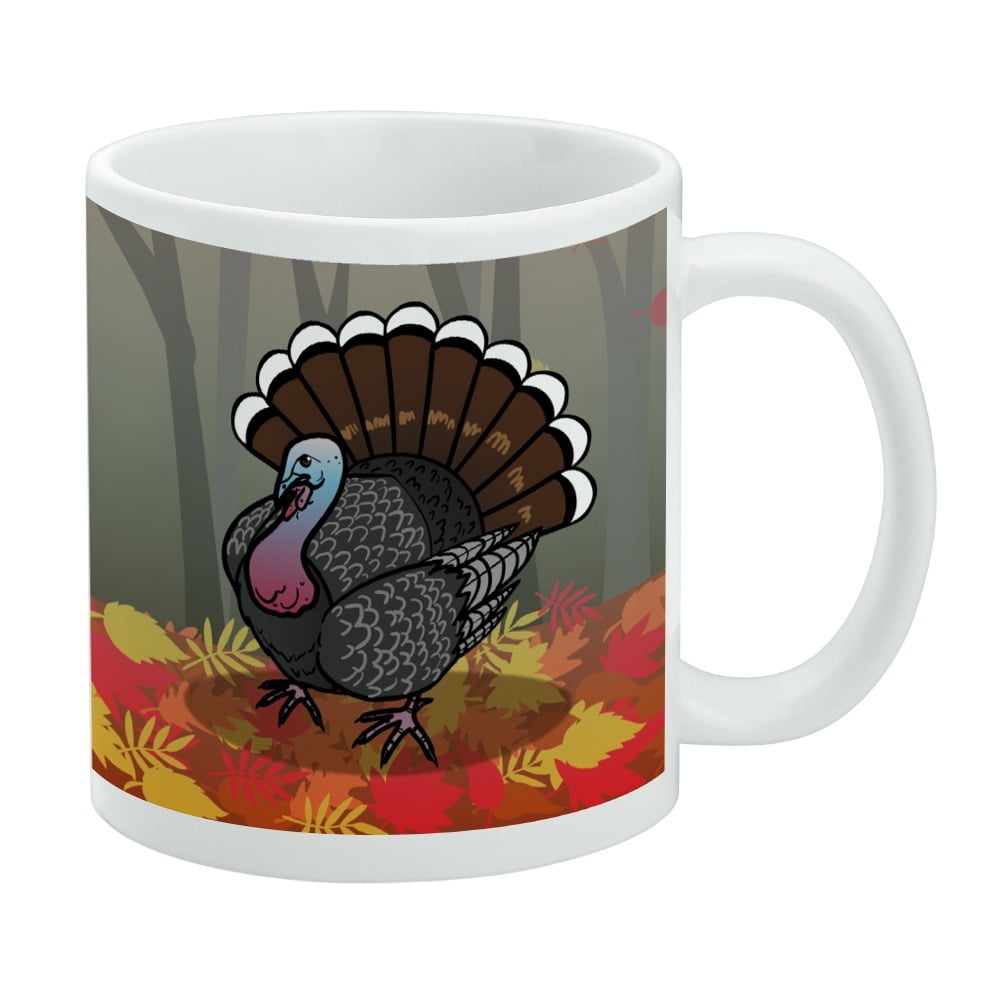 Turkey Thanksgiving Autumn White Mug - Walmart.com