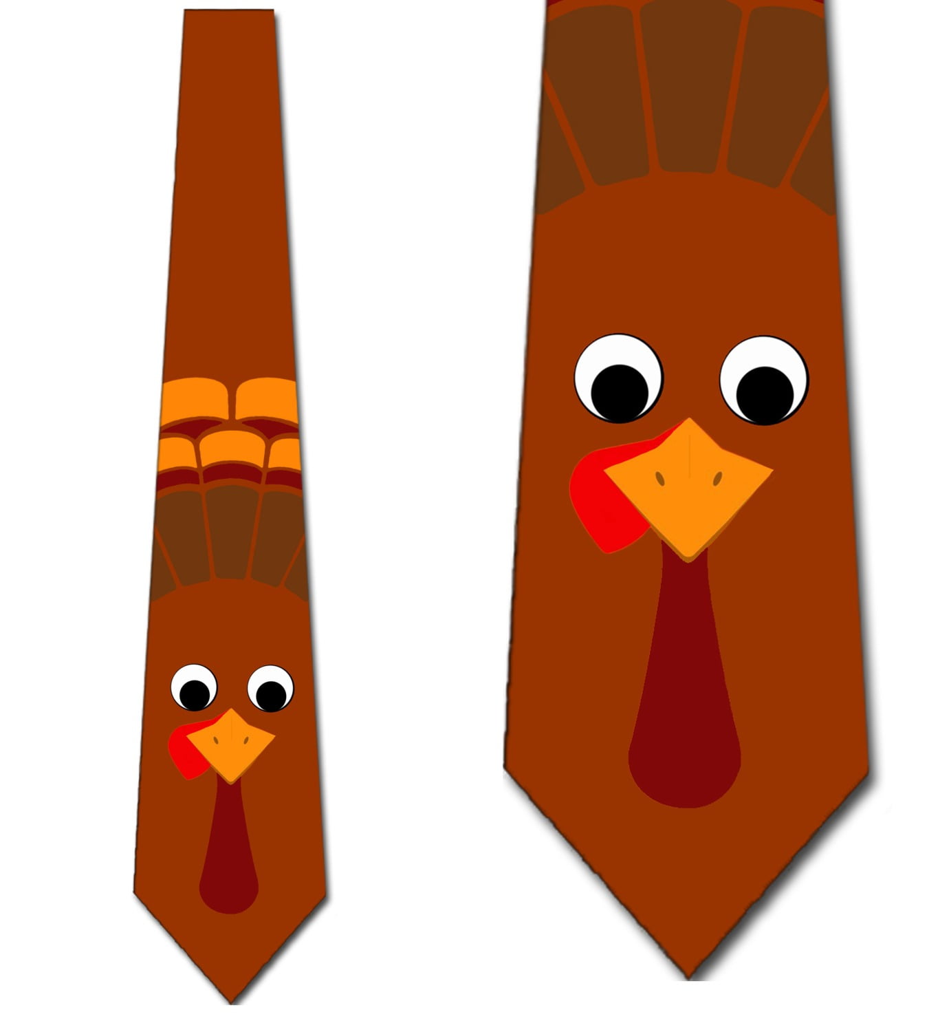 Turkey Ties Mens Holiday Fun Tie Thanksgiving Necktie by Three Rooker ...