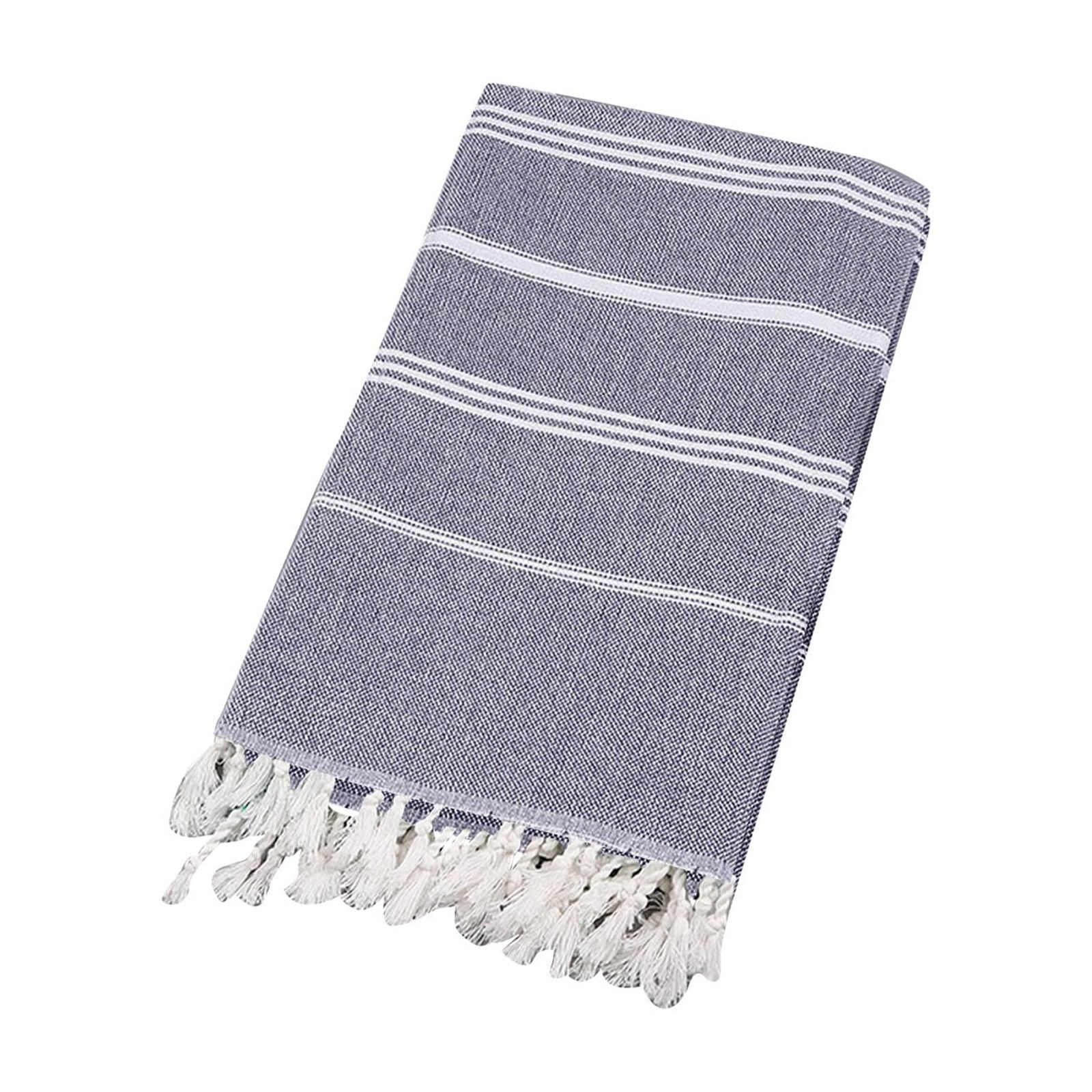 Turkish Beach Towel Striped Design Non Stick Sand Lightweight Outdoor ...