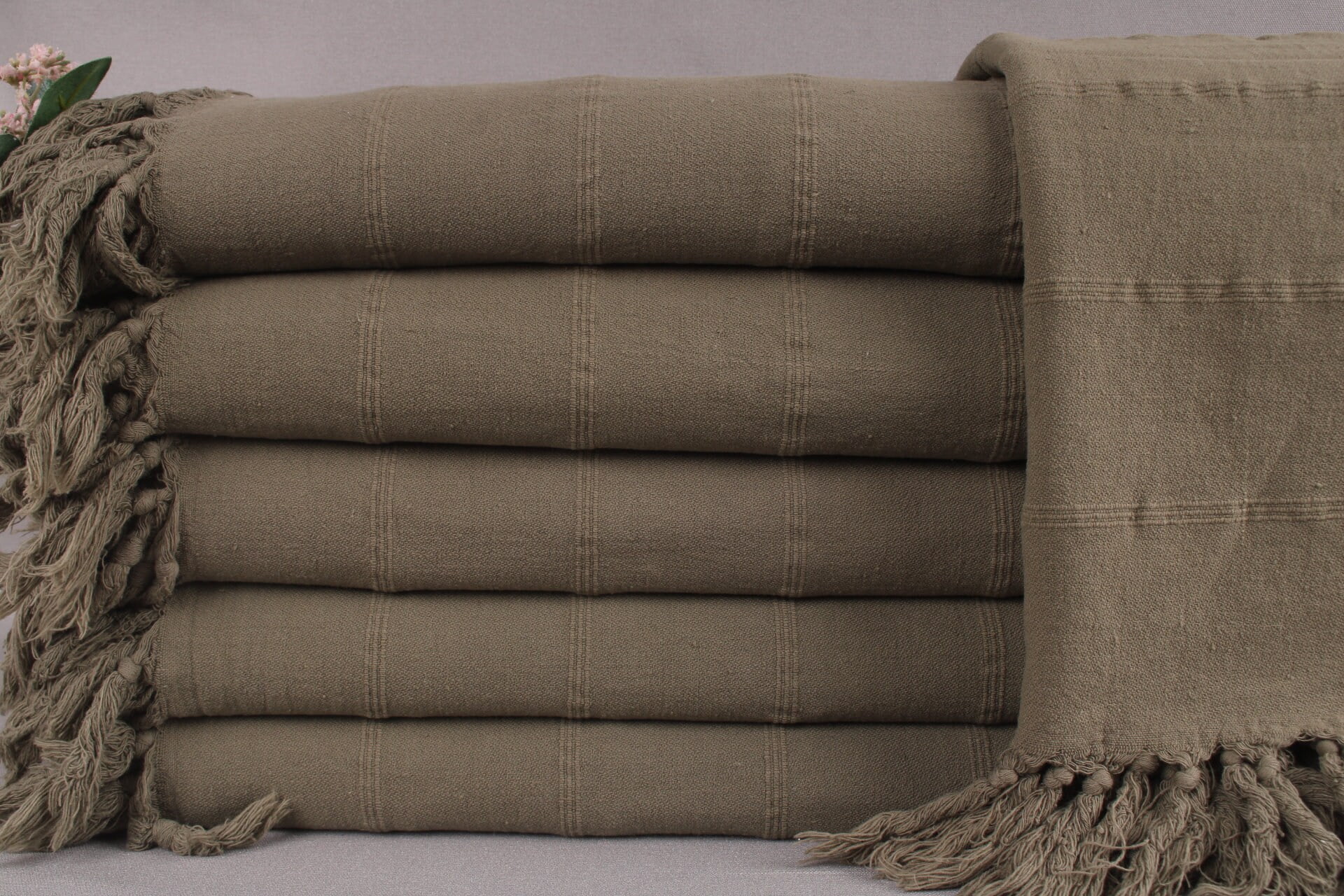 Turkish Bedspread, Couch Throw, Dark Green Throw, Stonewashed Blanket ...