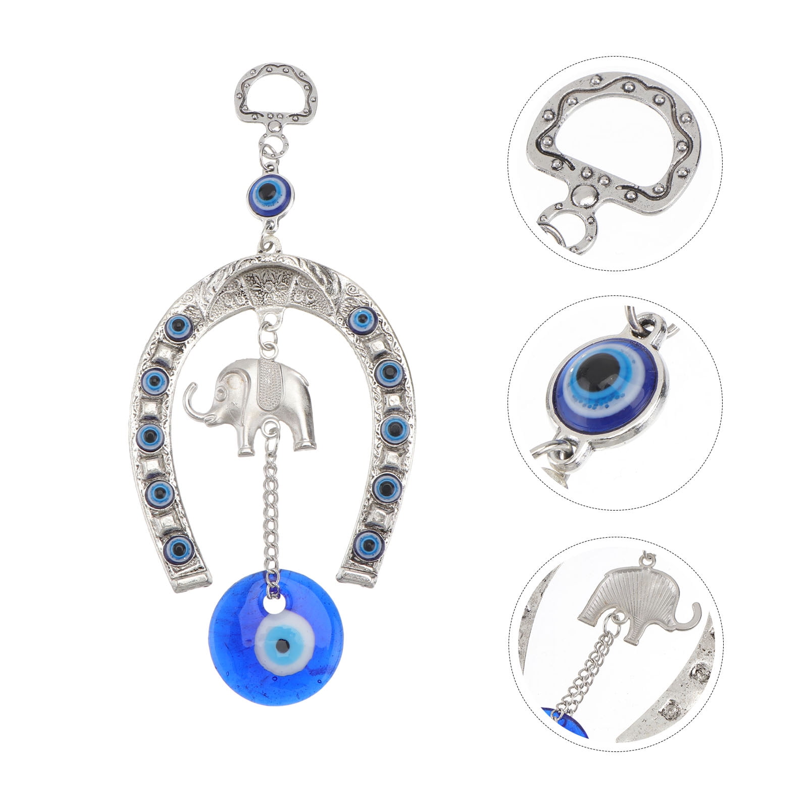 Turkish Blue Eyes Pendant, Blue Eyes Hanging Pendant Horseshoe Elephant ...