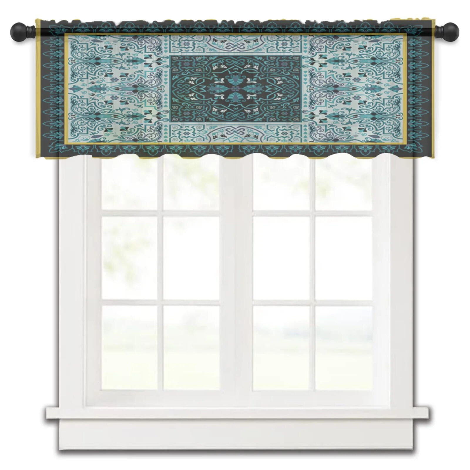 Turkish Carpets Texture Short Tulle Curtain Bedroom Sheer Window ...