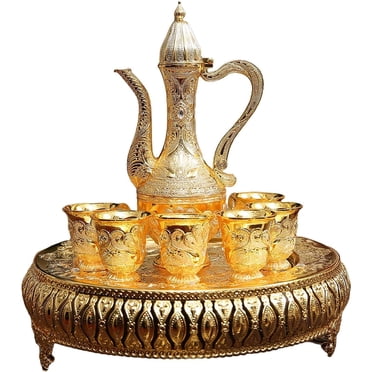CUTICATE Turkish Coffee Cup and Tea Pot Set Turkish Coffee Pot Set ...
