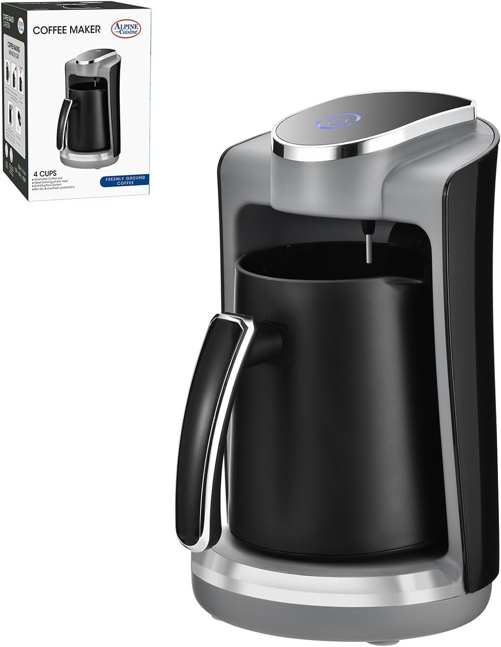 Turkish Coffee Maker – 250ML Electric Coffee Pot with Boil Dry ...