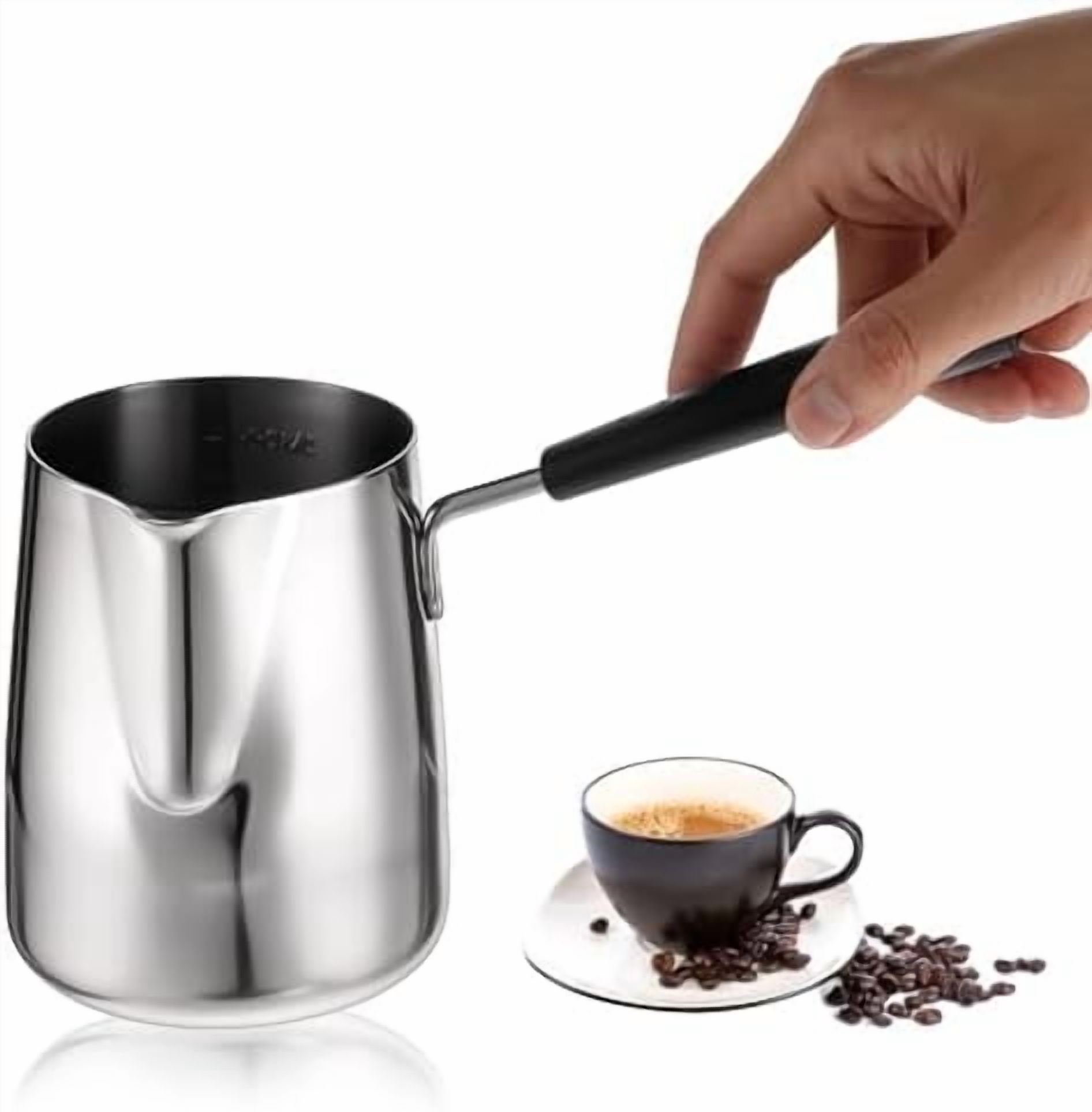 Turkish Coffee Pot, Stainless Steel Milk and Coffee Warmer, Greek ...
