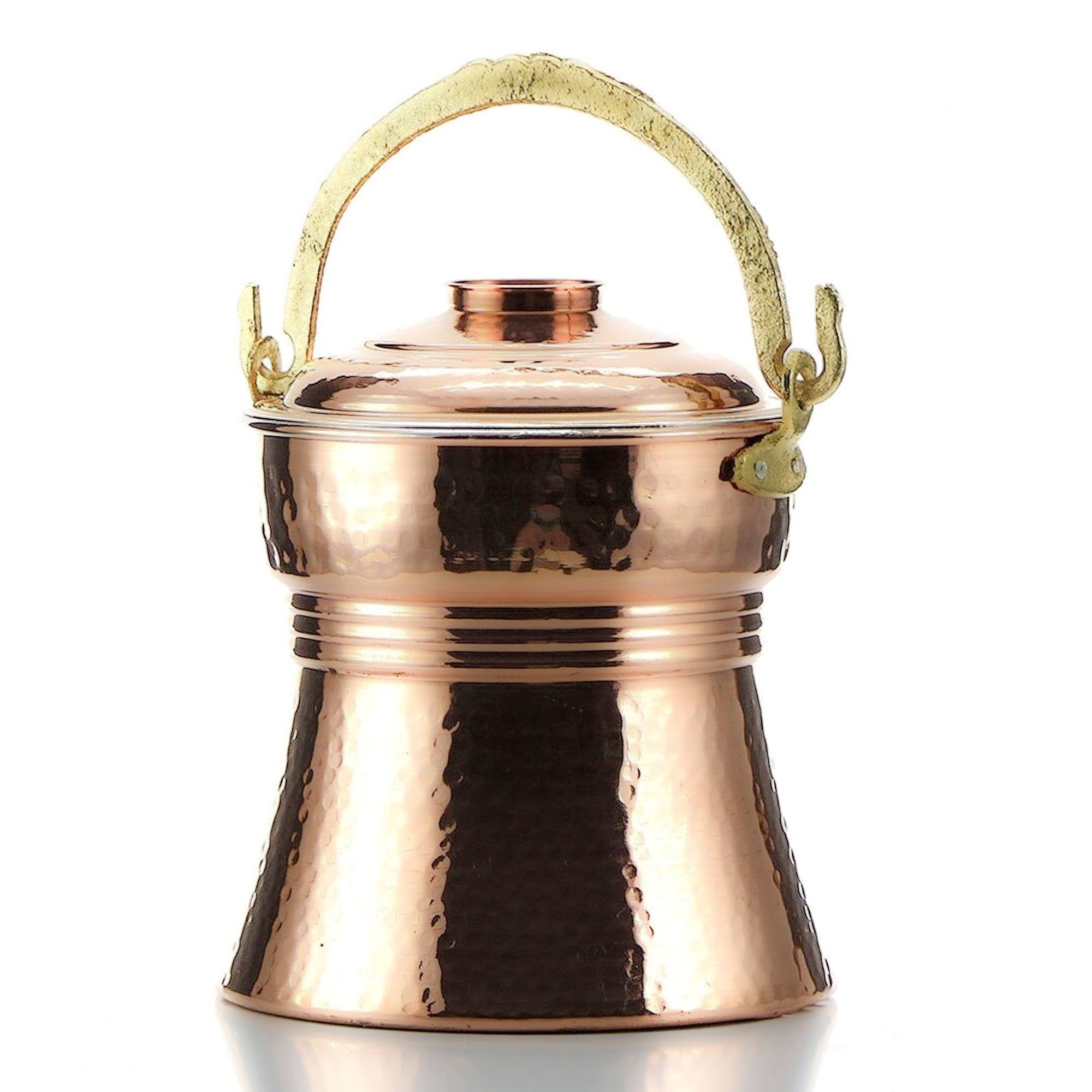 Turkish Copper Bucket with Lid and Brass Handle | Handmade Ayran Bucket ...