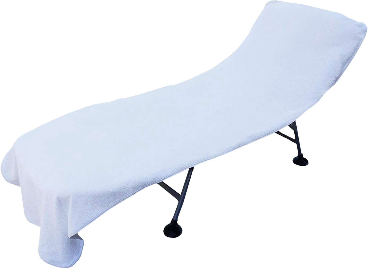 Turkish Cotton Terry Chair Lounge Cover in White with Hotel-Style ...