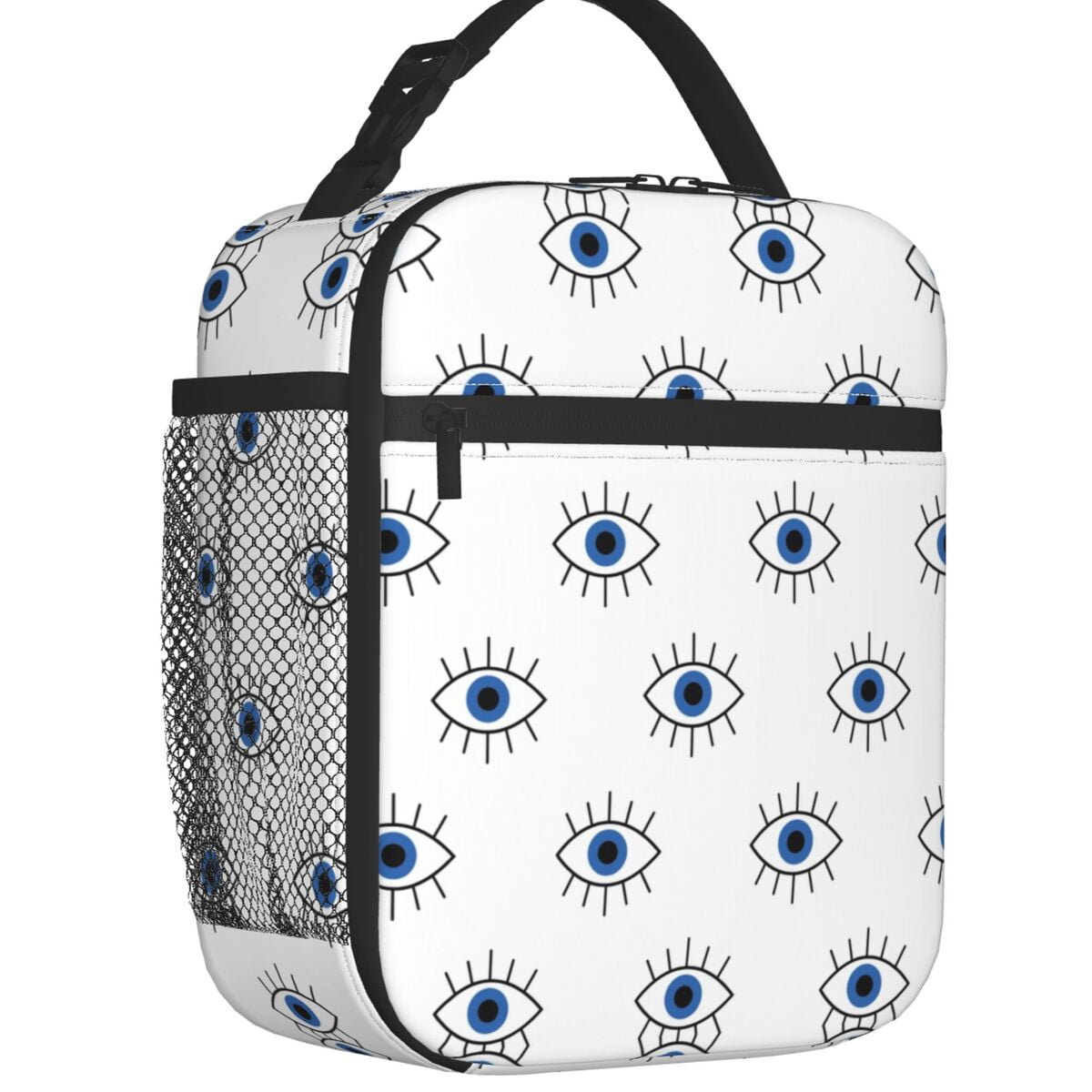 Turkish Evil Eye Collection On White Thermal Insulated Lunch Bag Nazar ...