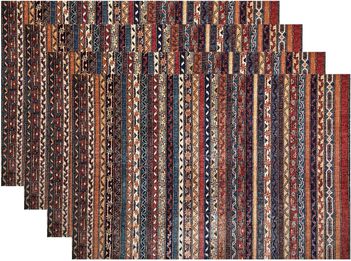 Turkish Floral Placemats, Vintage Persian Oriental Turkish Carpet ...