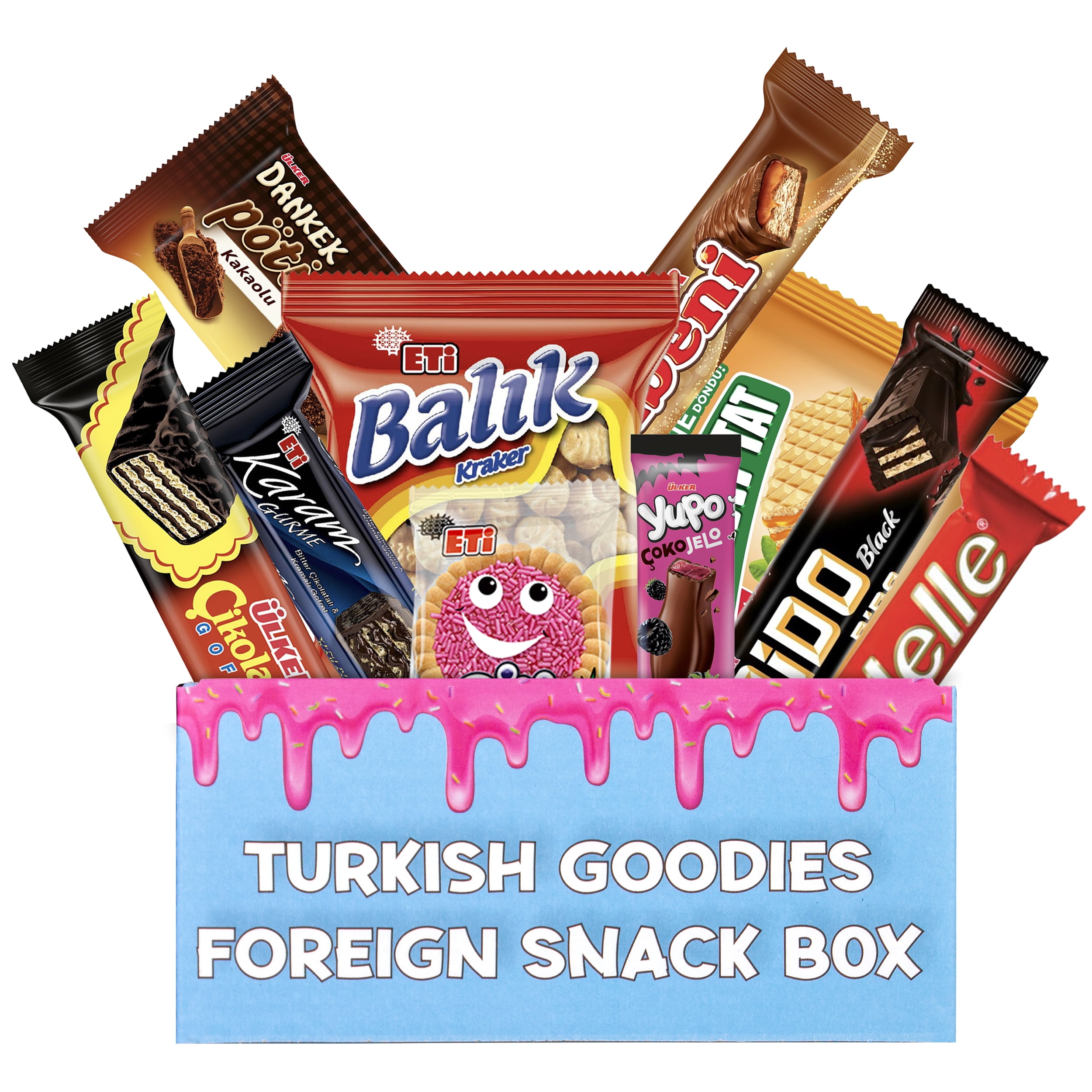 Turkish Goodies by Jairestone, Turkish Delights Snack Box, 9 Full-Size ...