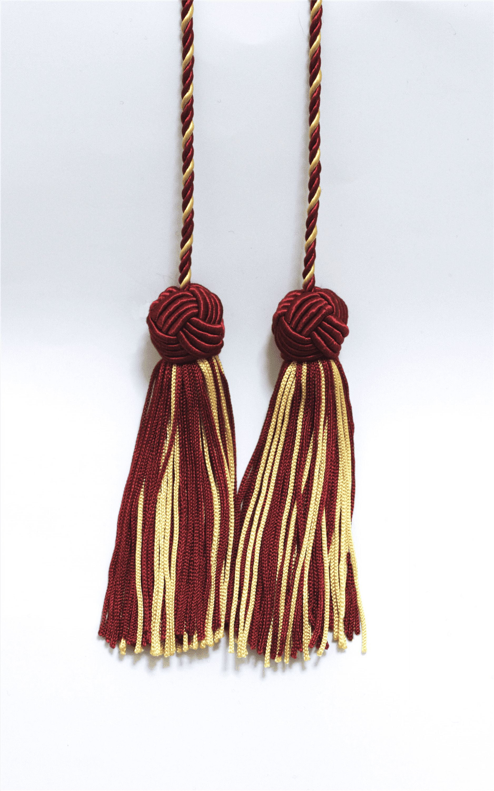 Turkish Head Double Tassel Curtain and Drapery Tieback / Holdback, 3 3/ ...