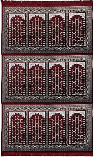 Turkish Islamic Prayer Rug - Large Group Praying Carpet - Wide Plush ...