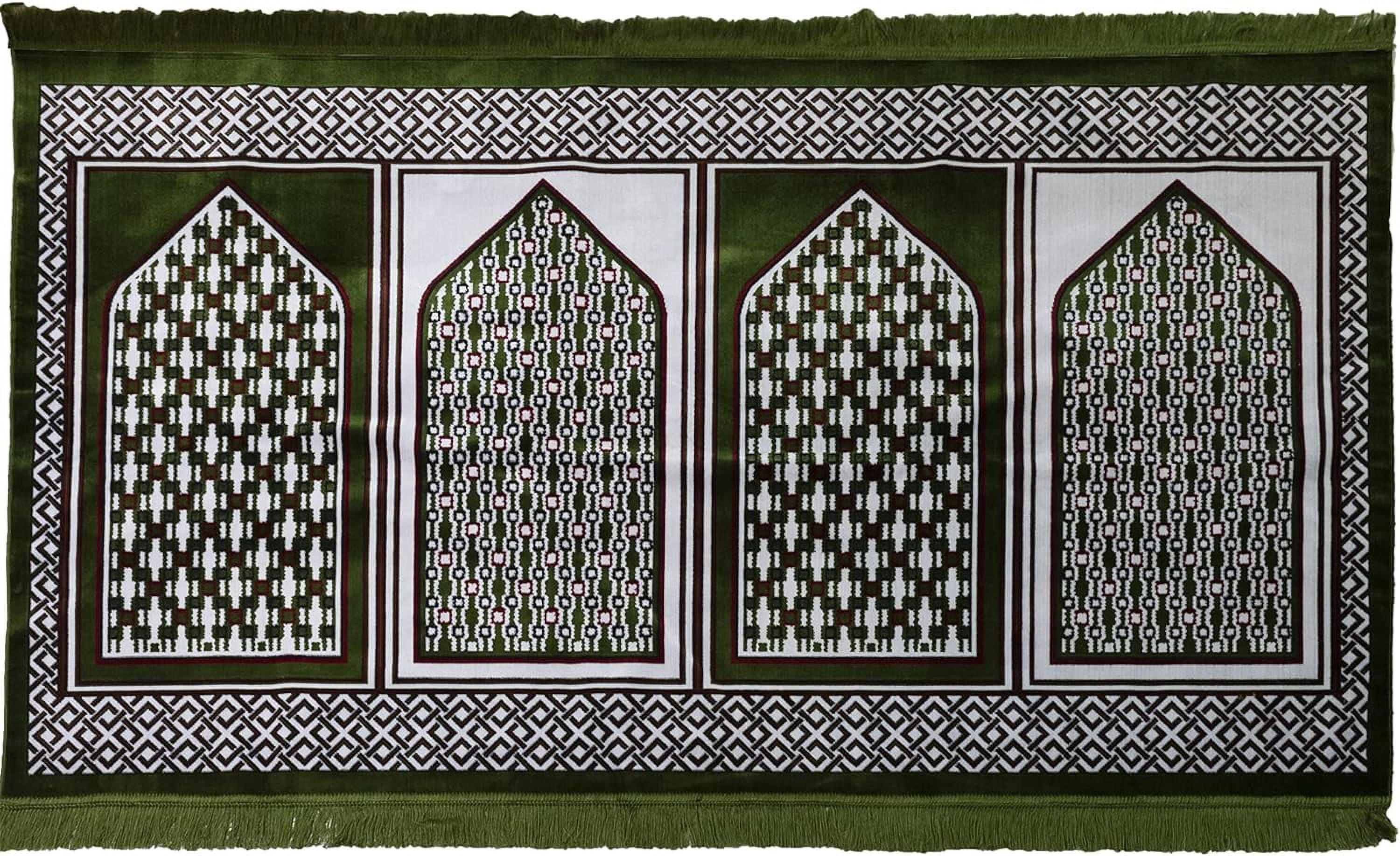 Turkish Islamic Prayer Rug - Multi Person Janamaz Sajada for Family or ...
