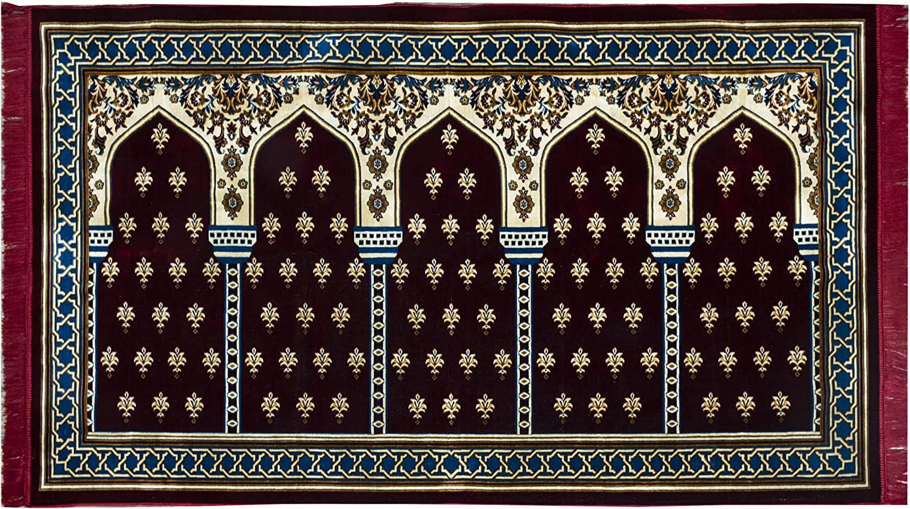 Turkish Islamic Prayer Rug - Multi Person Janamaz Sajada for Family or ...