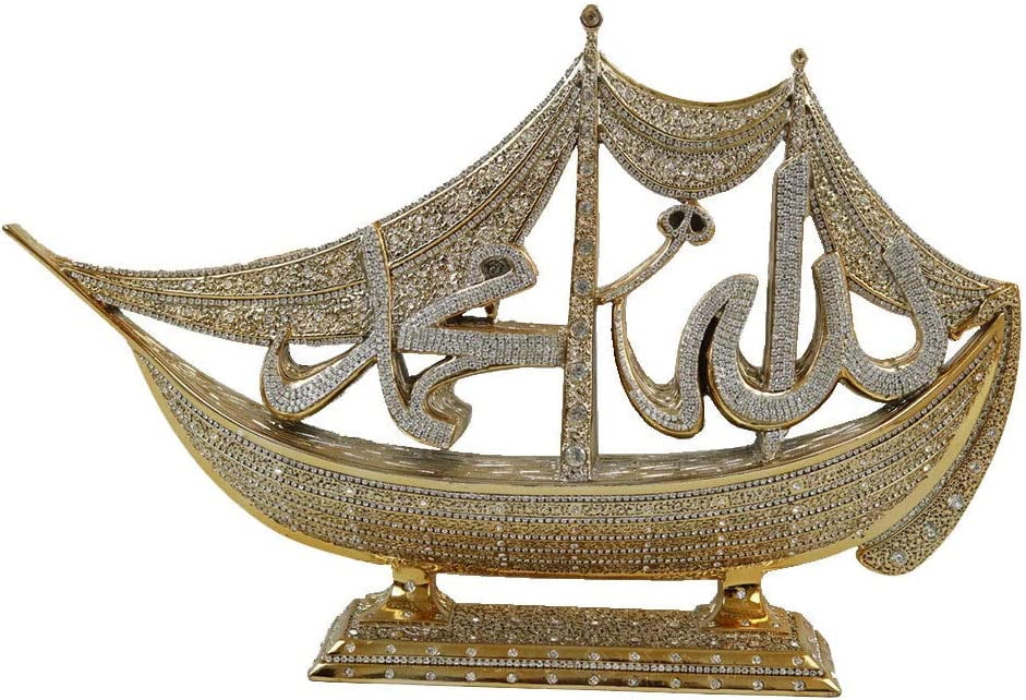 Turkish Islamic Table Decor - Unique Sailboat Shaped Showpiece ...