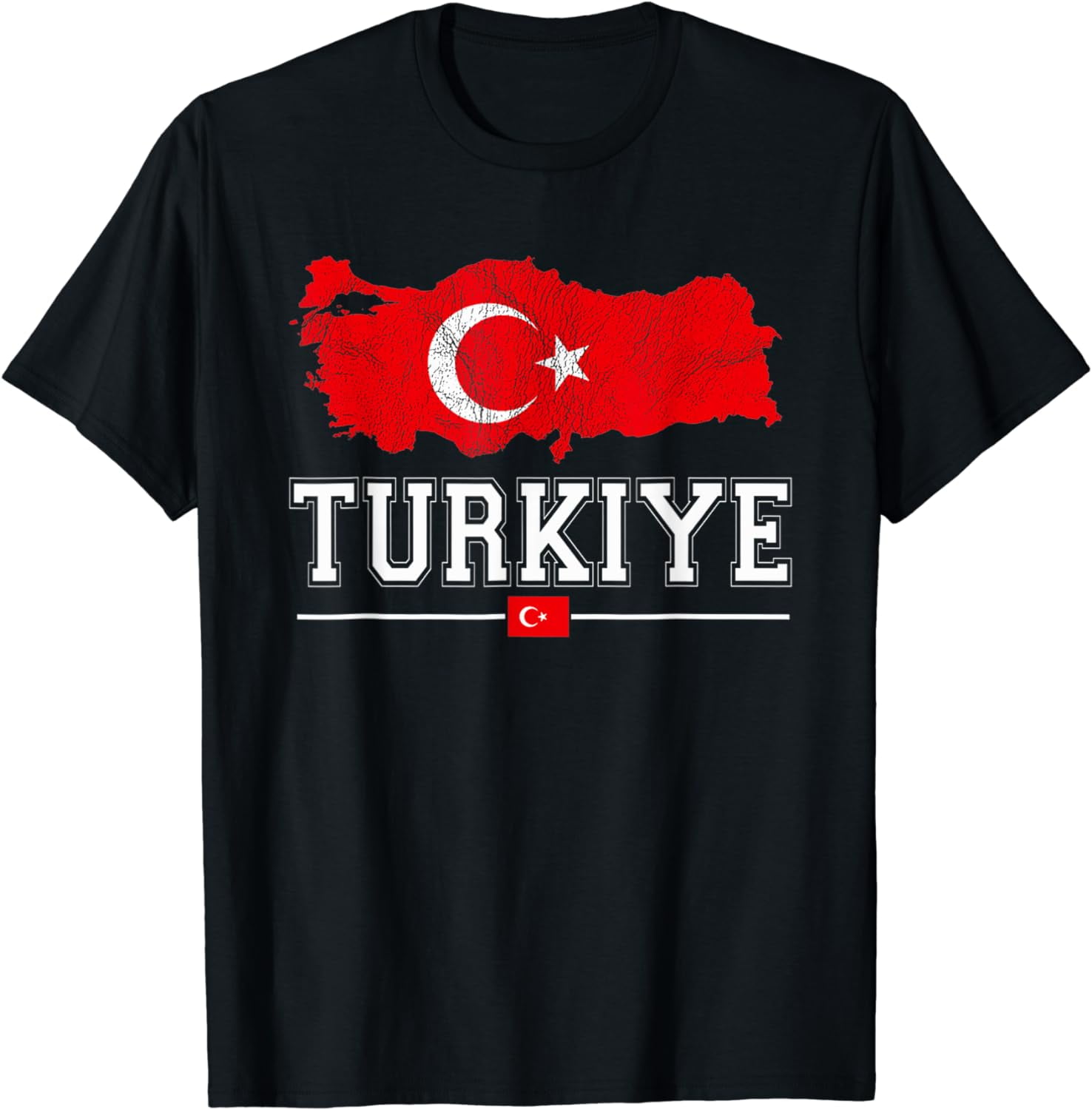 Turkish Map and Flag Souvenir - Distressed Turkiye T-Shirt - Walmart.com