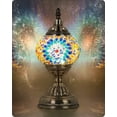 Turkish Moroccan Lamp with Bronze Base Tiffany Mosaic Glass Lamps ...