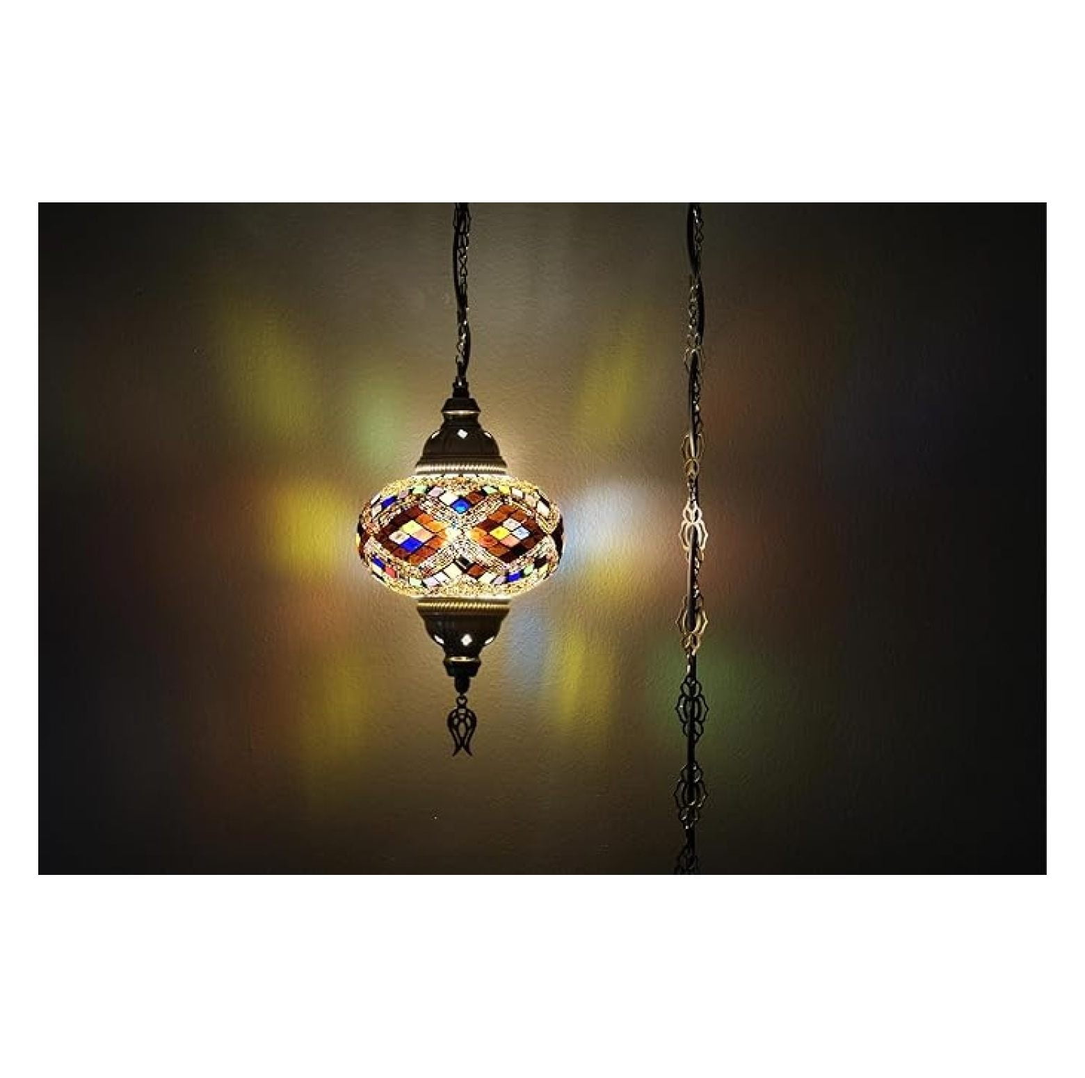 Turkish Mosaic Ceiling Lamps, Moroccan Pendant Lighting, Handmade ...