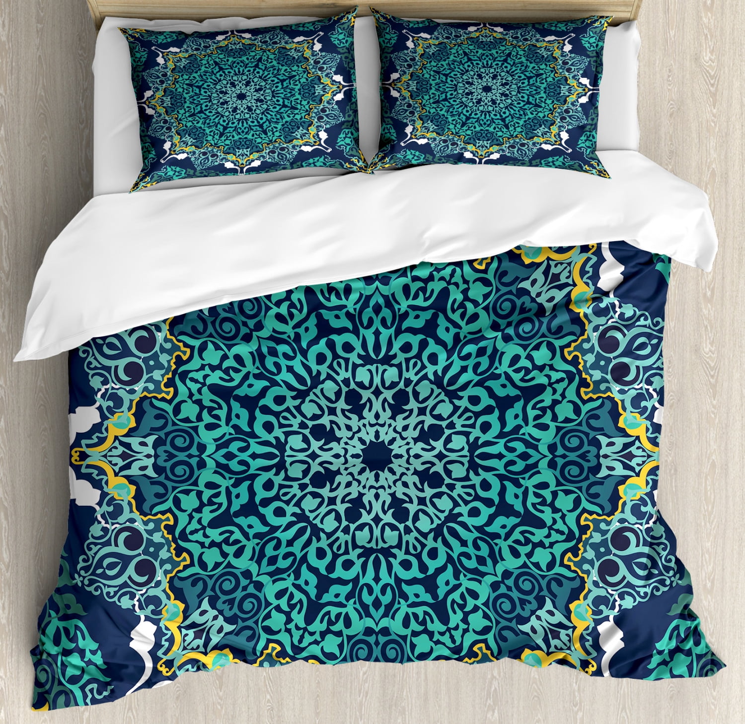 Turkish Pattern Duvet Cover Set Queen Size, Authentic Motifs of Ottoman ...