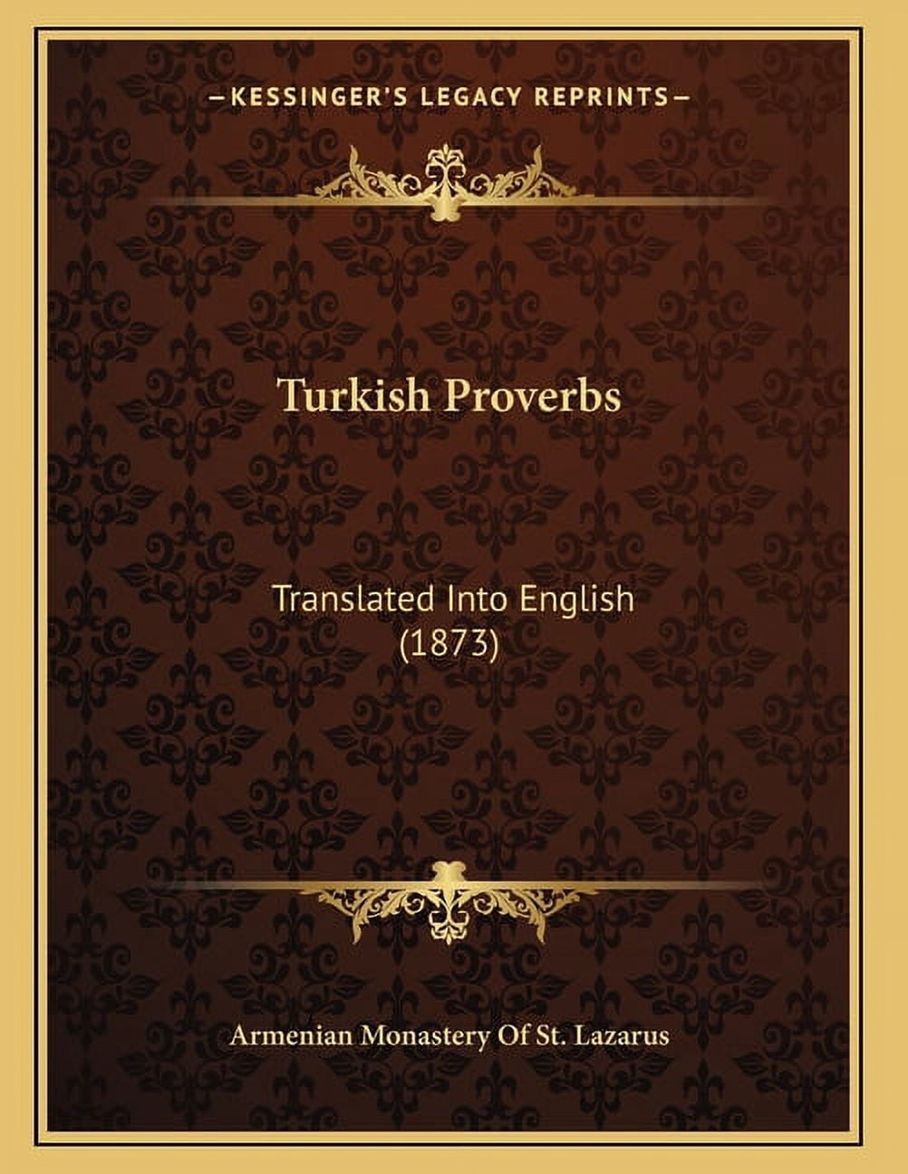 Turkish Proverbs : Translated Into English (1873) (Paperback) - Walmart.com