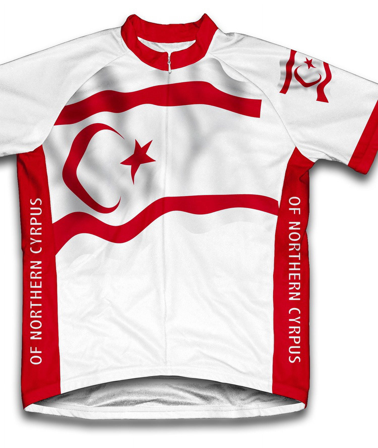 Turkish Republic Of Northern Cyrpus Flag Short Sleeve Cycling Jersey ...