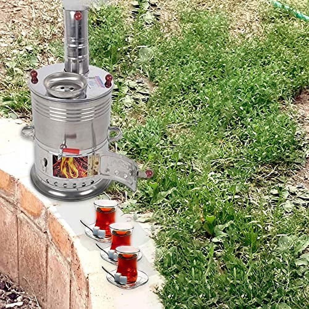 Turkish Samovar Tea Kettle, Camping Water Boiler Tea Pot, Wood or Coals ...