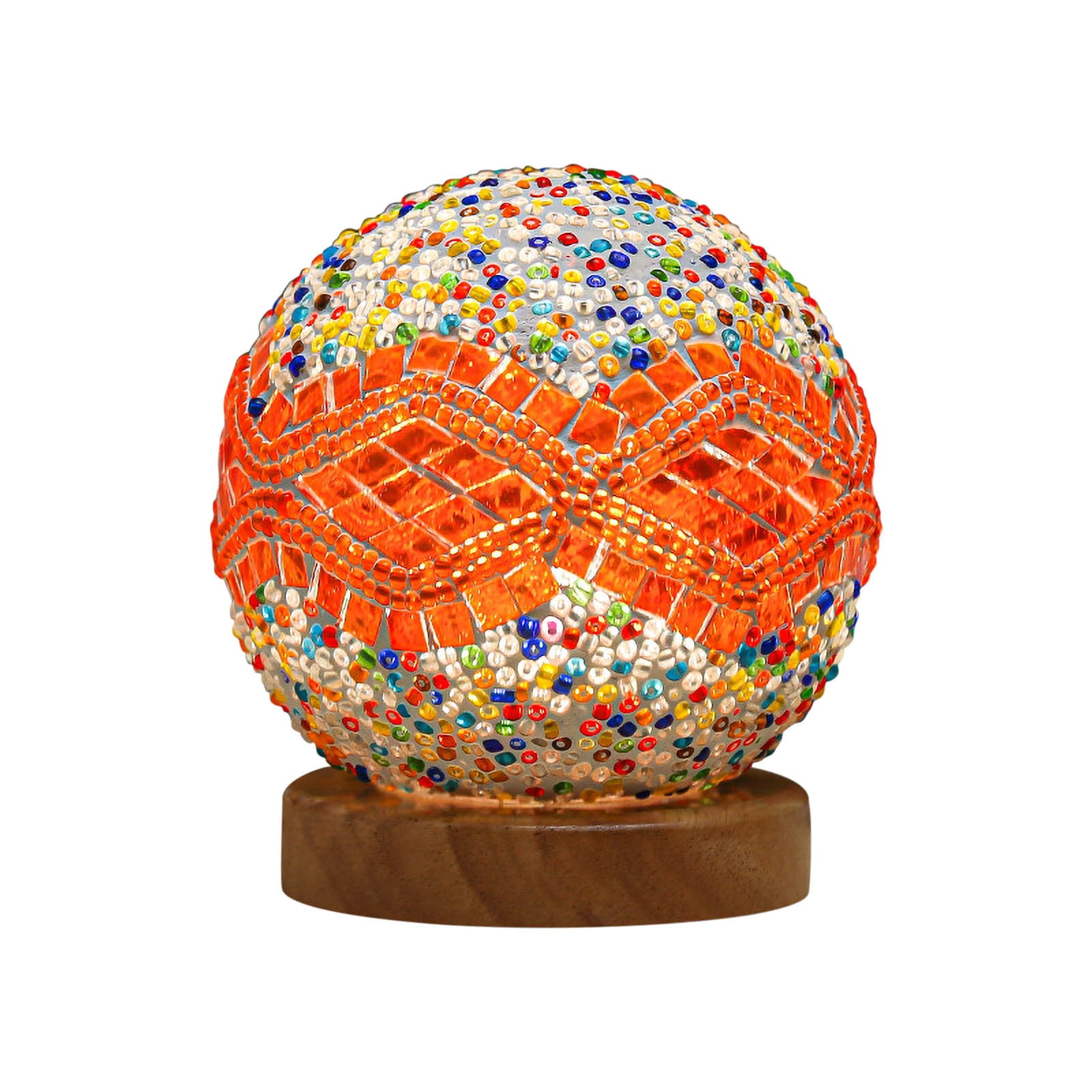 Turkish Table lamp ,Mosaic Glass Lamps with Wooden Base, Bohemian ...