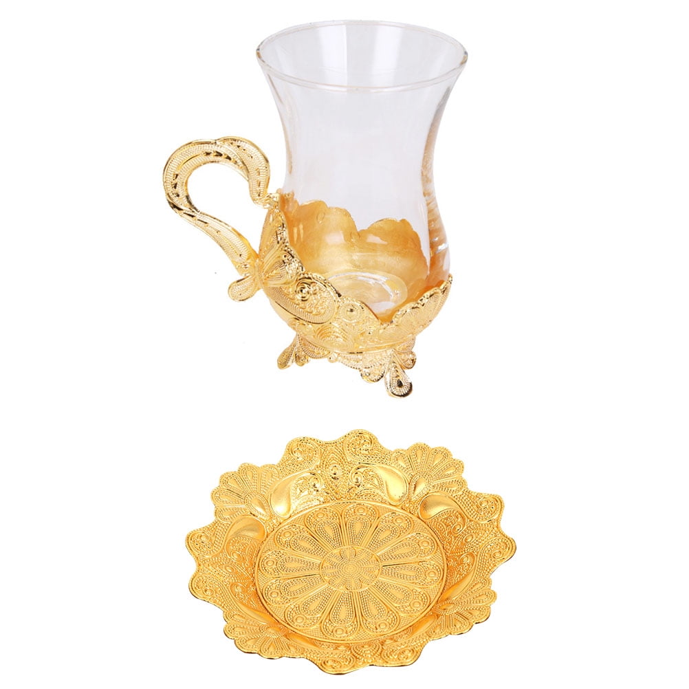 Turkish Tea Glasses Saucers Set: Turkish Tea Cups Turkish Tea Water ...