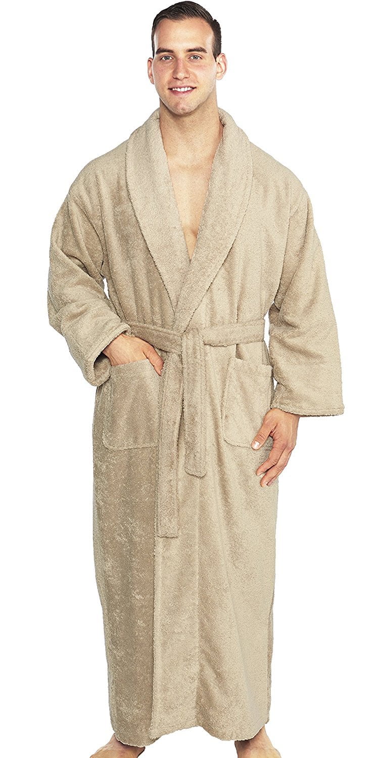 TurkishTowels Mens and Womens Original Terry Shawl Turkish Bathrobe ...
