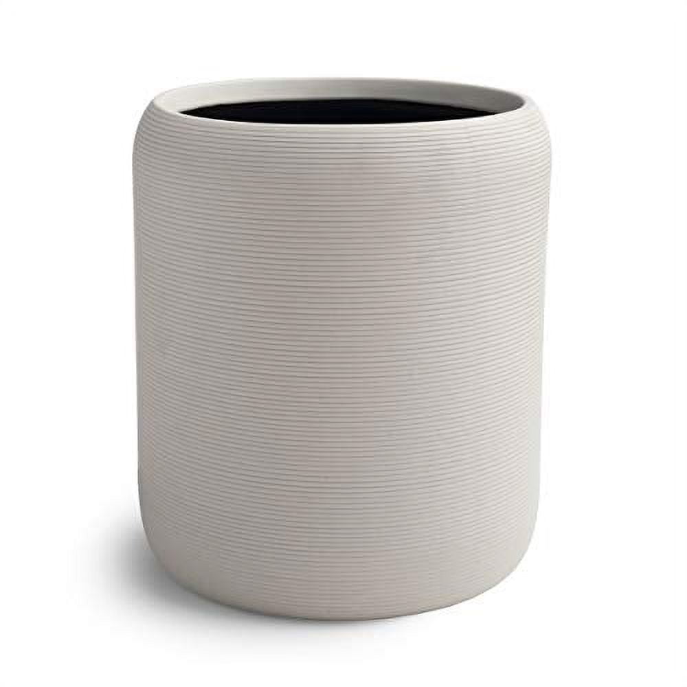 TurkishTowels Thebes Porcelain Waste Basket, Garbage Container Bin for ...