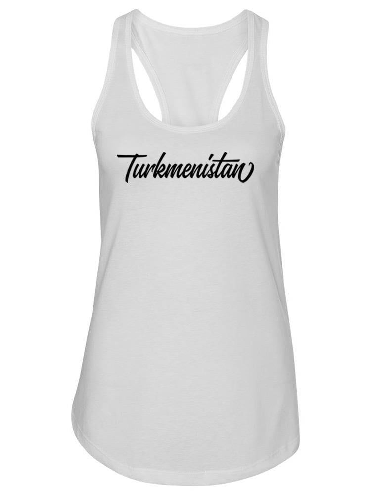 Turkmenistan Cursive Script Tank Women -Image by Shutterstock, Female ...