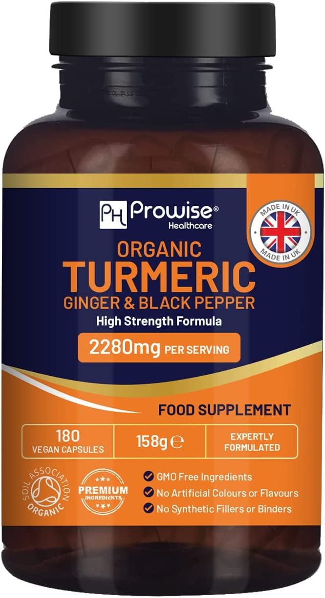 Prowise Healthcare Organic Turmeric 2280mg with Black Pepper & Ginger ...