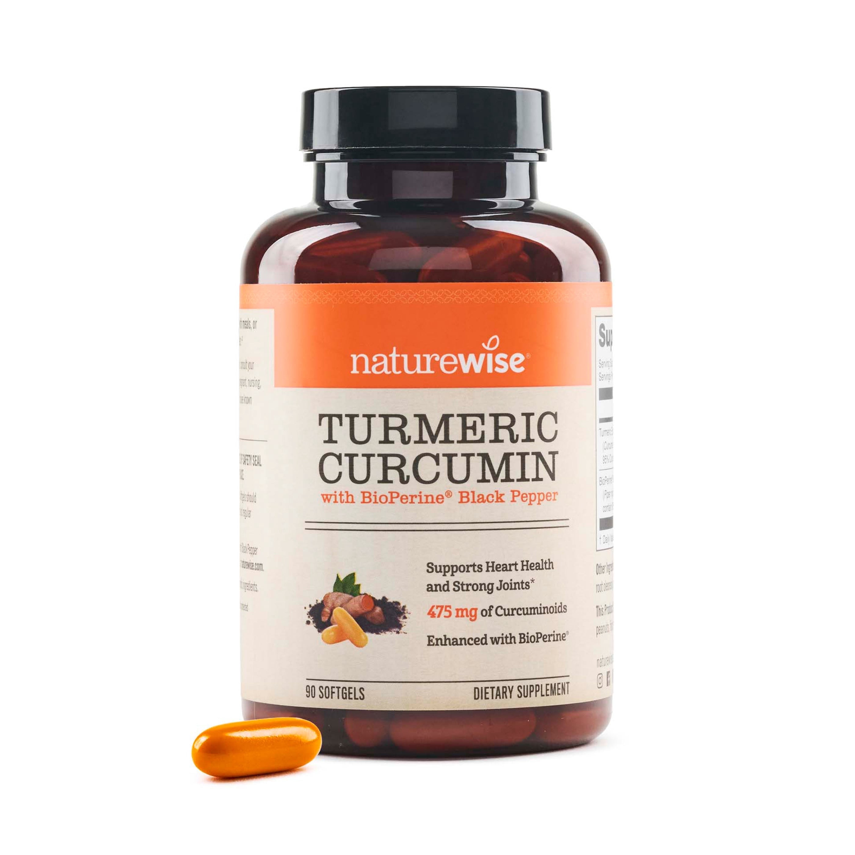 NatureWise Curcumin Turmeric 500mg per Pill - Strong Absorption with 95 ...