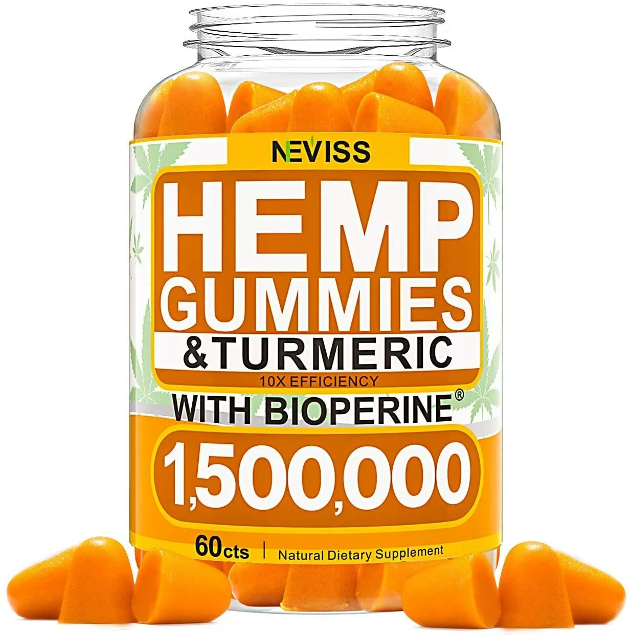 Turmeric & Bioperine 1,500,000, 100% Natural Organic Gummies - Walmart.com