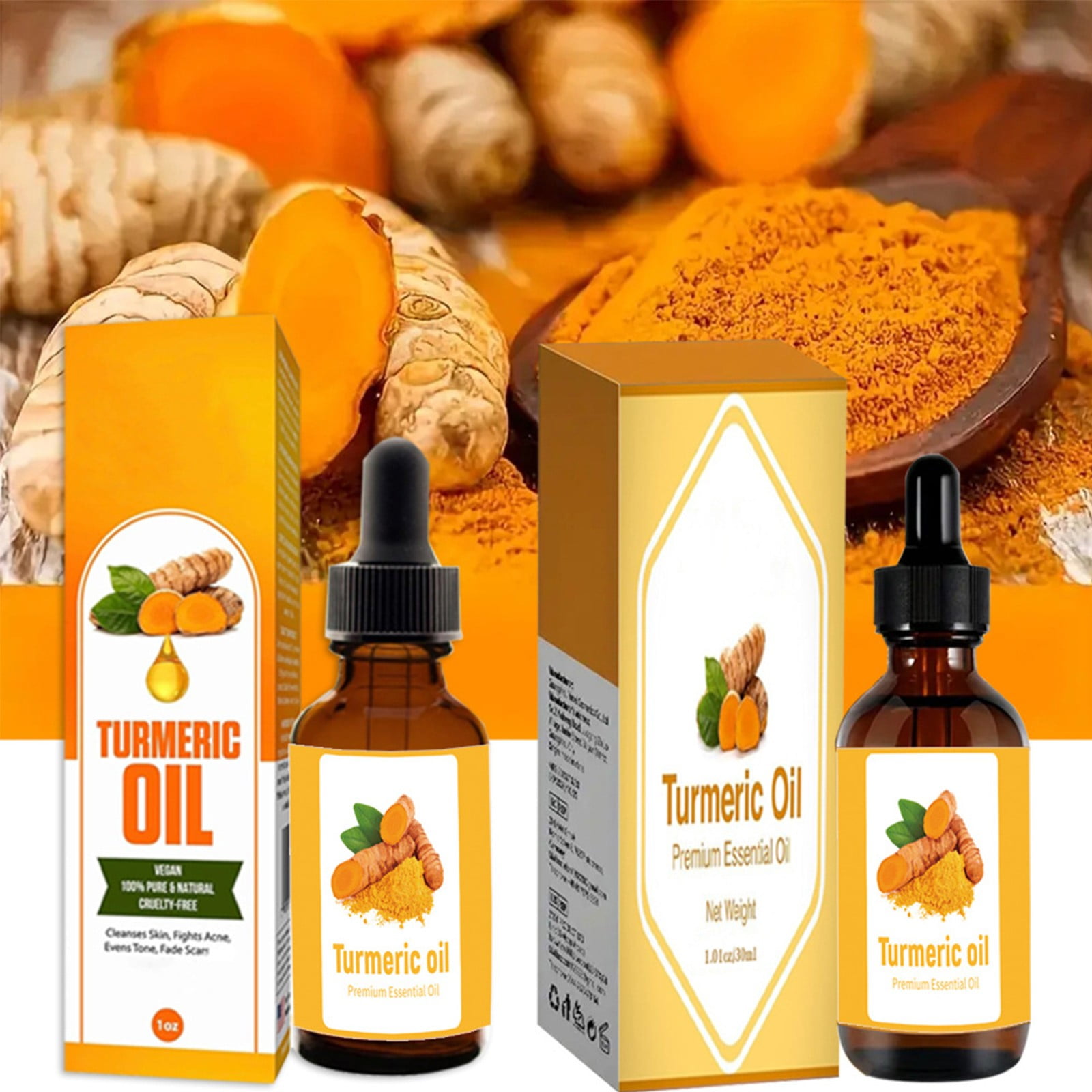 Turmeric Brightening & Anti-Aging Cream - Dual-Pack for Face & Neck ...