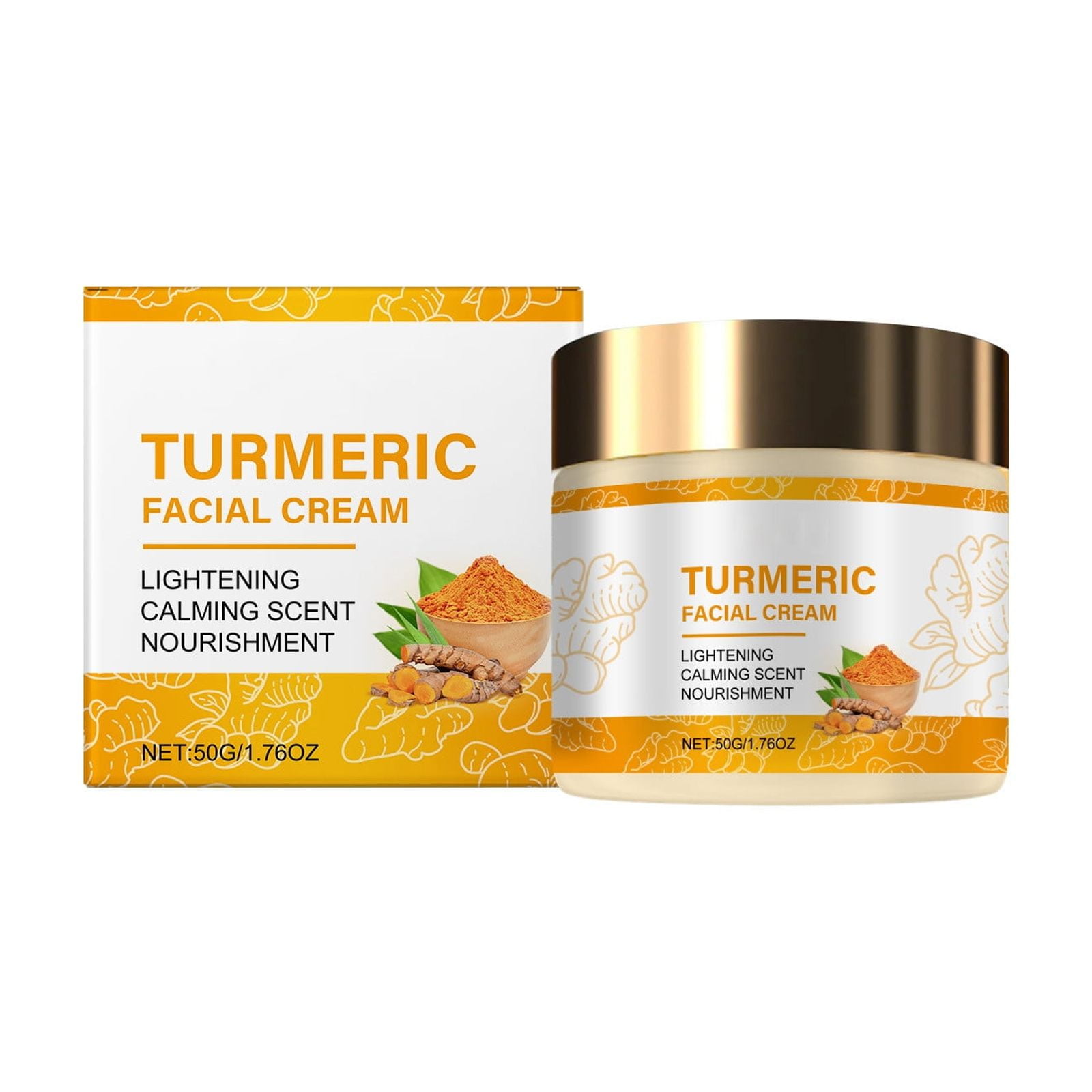 Turmeric Brightening Cream, Hydrating Moisturizing Facial Cream, Gentle ...