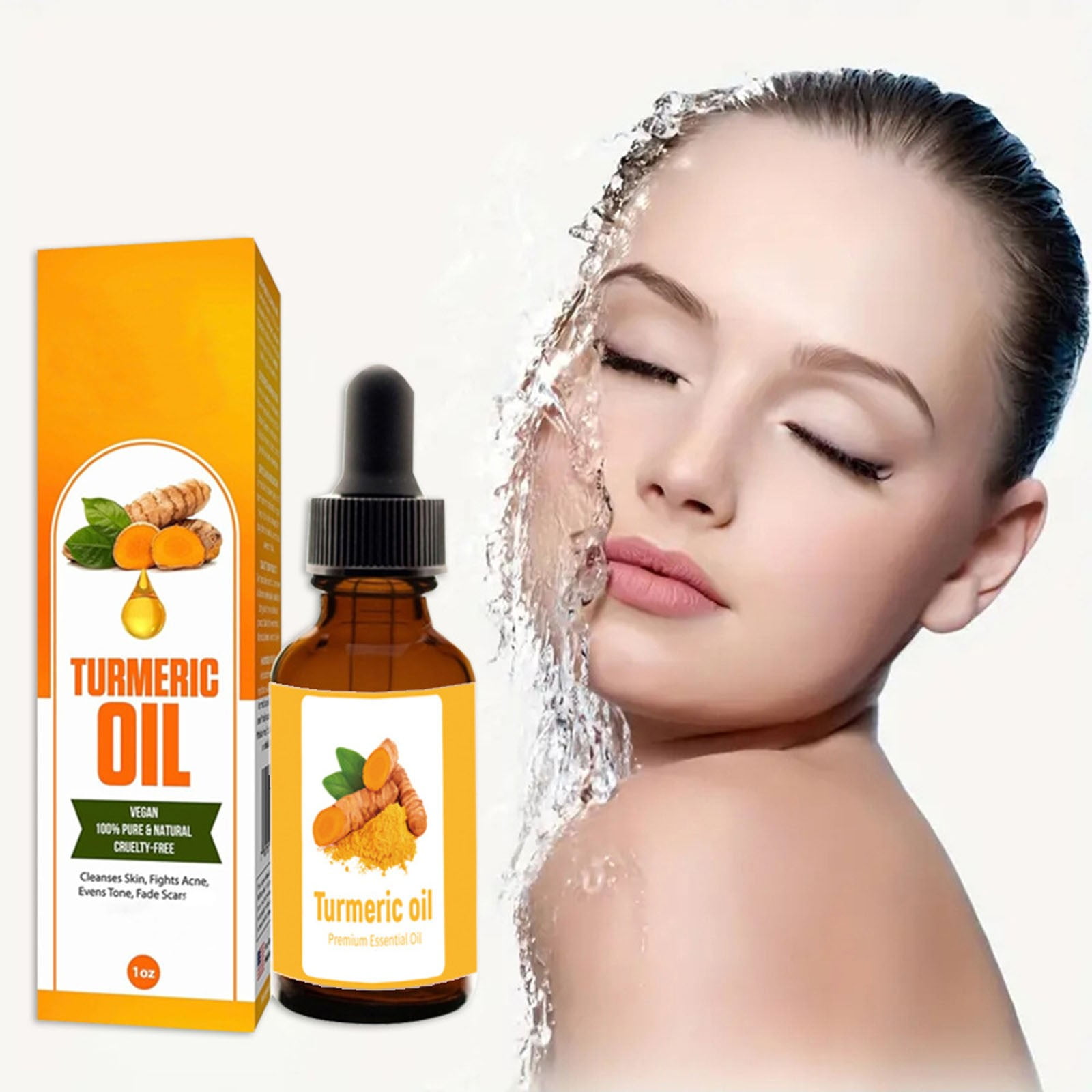 Turmeric Brightening Serum - Anti-Aging Face Treatment - Fades Fine ...
